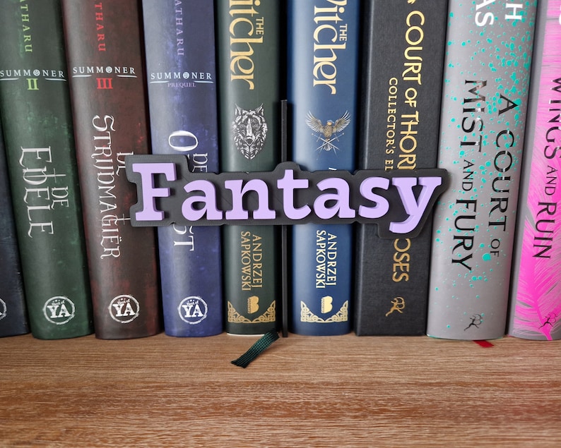 Fantasy Bookshelf Peek Out Sign - Bookshelf Decoration - Library Book ...