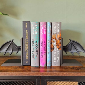 Bat Wings Bookends - Bookshelf Decoration - Library Bookstands ...