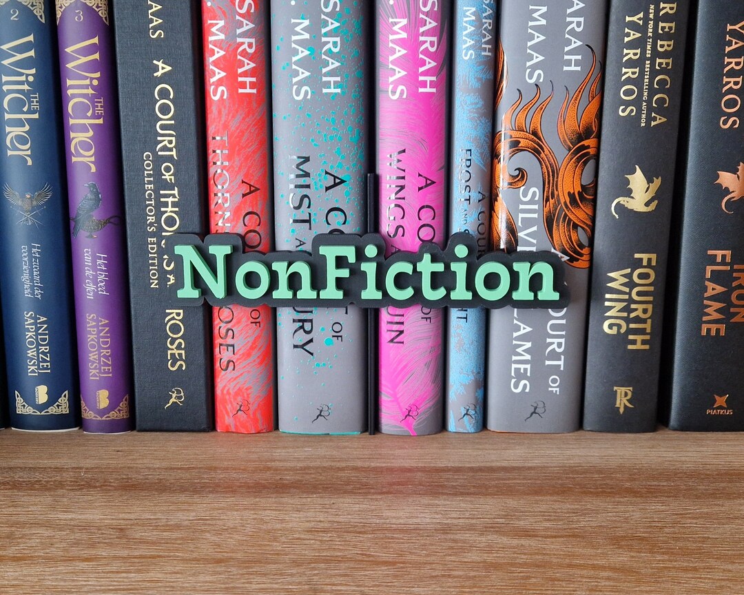 Nonfiction Bookshelf Peek Out Sign - Bookshelf Decoration - Library ...