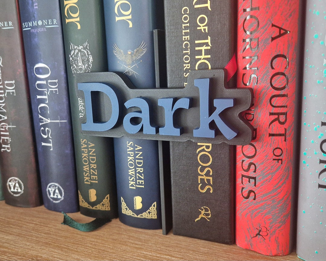 Dark Bookshelf Peek Out Sign - Bookshelf Decoration - Library Book Nook ...
