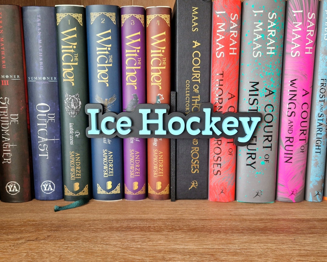 Ice Hockey Bookshelf Peek Out Sign - Bookshelf Decoration - Library ...
