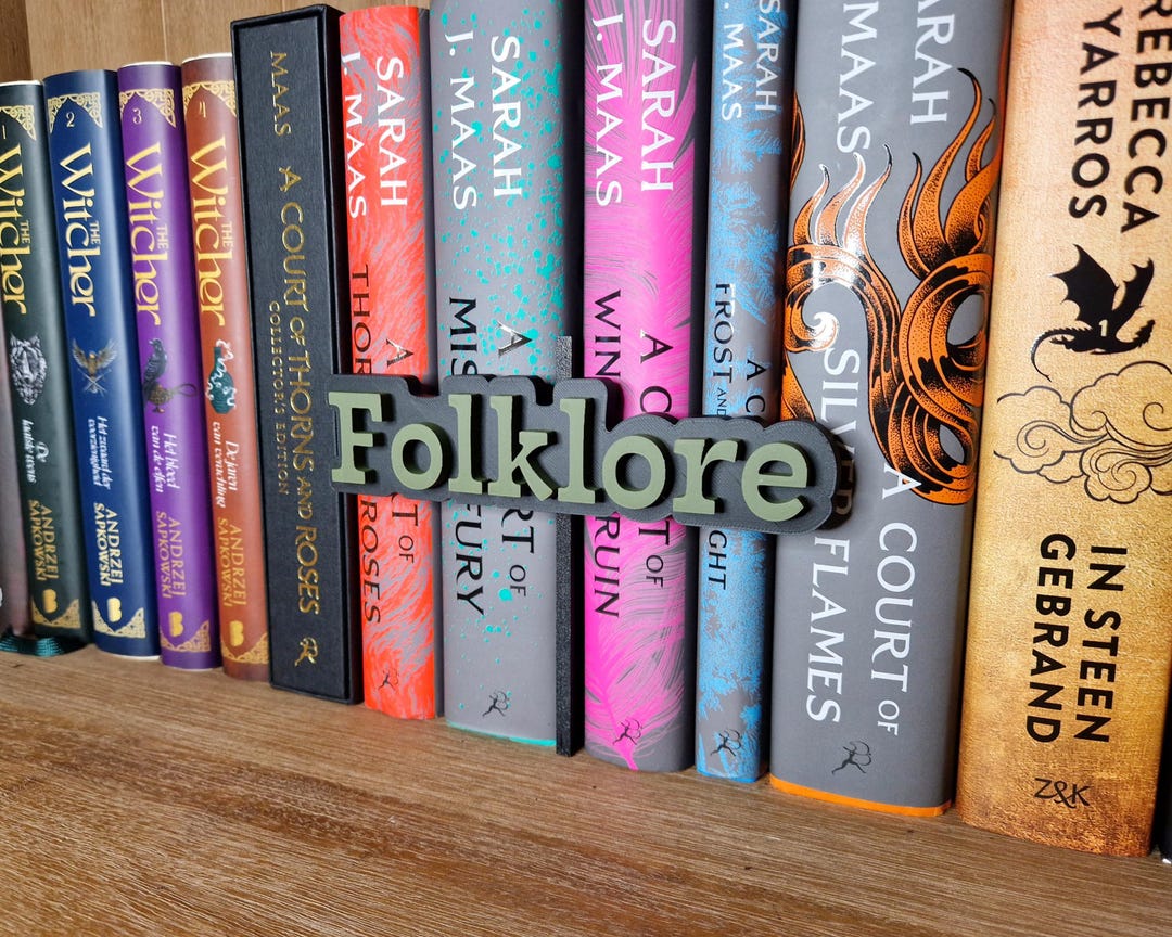 Folklore Bookshelf Peek Out Sign - Bookshelf Decoration - Library Book ...