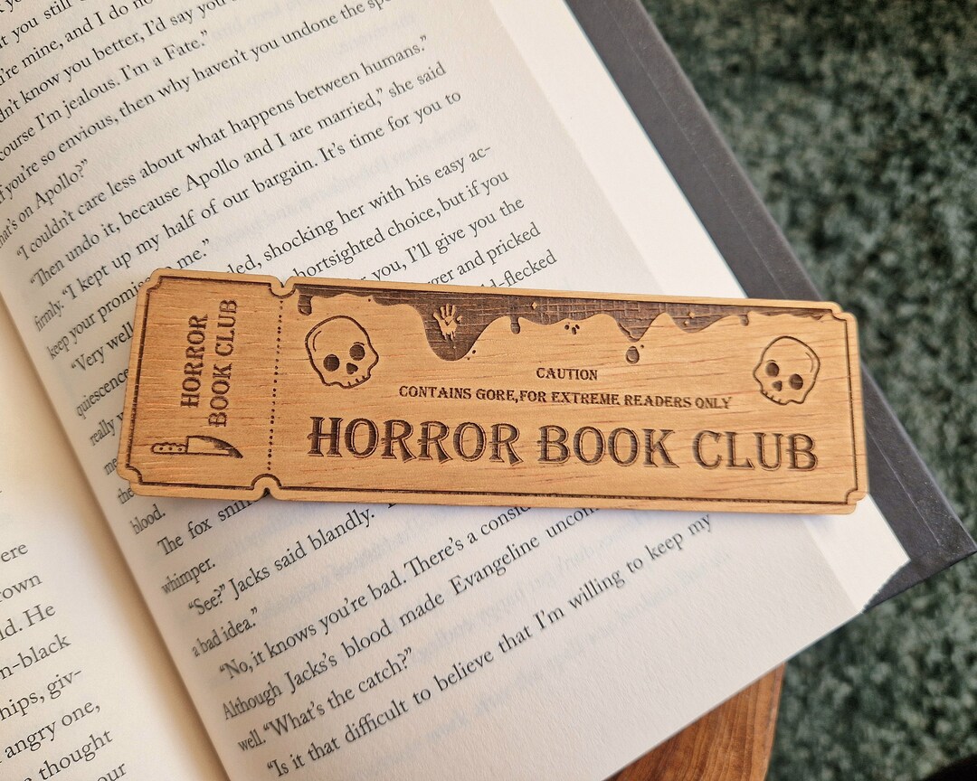 Horror Bookmark Genre Bookmarks Book Fan Gift Home Decor Present ...