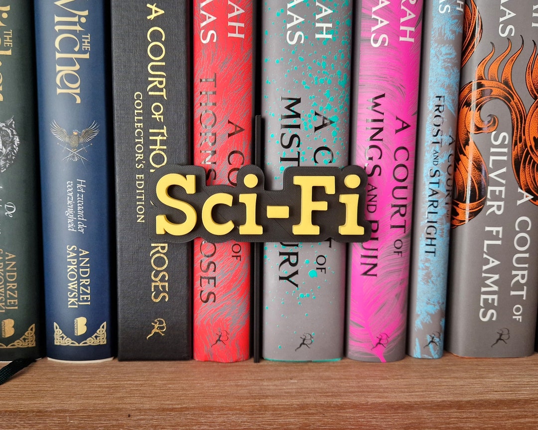 Sci-fi Bookshelf Peek Out Sign - Bookshelf Decoration - Library Book ...