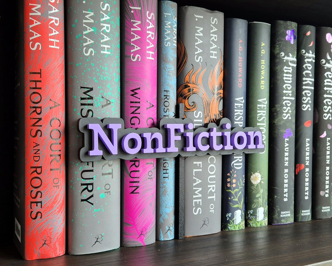 Nonfiction Bookshelf Peek Out Sign - Bookshelf Decoration - Library ...