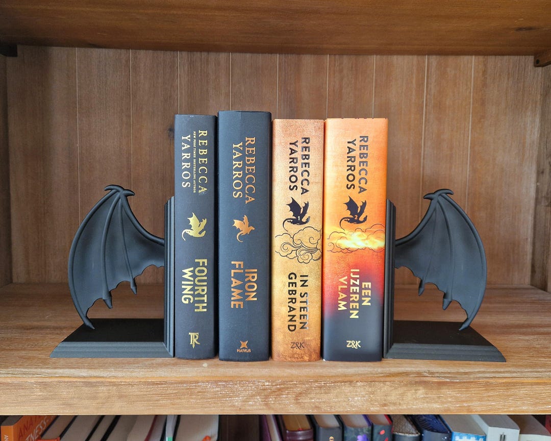 Dragon Wings Bookends - Bookshelf Decoration - Library Bookstands ...