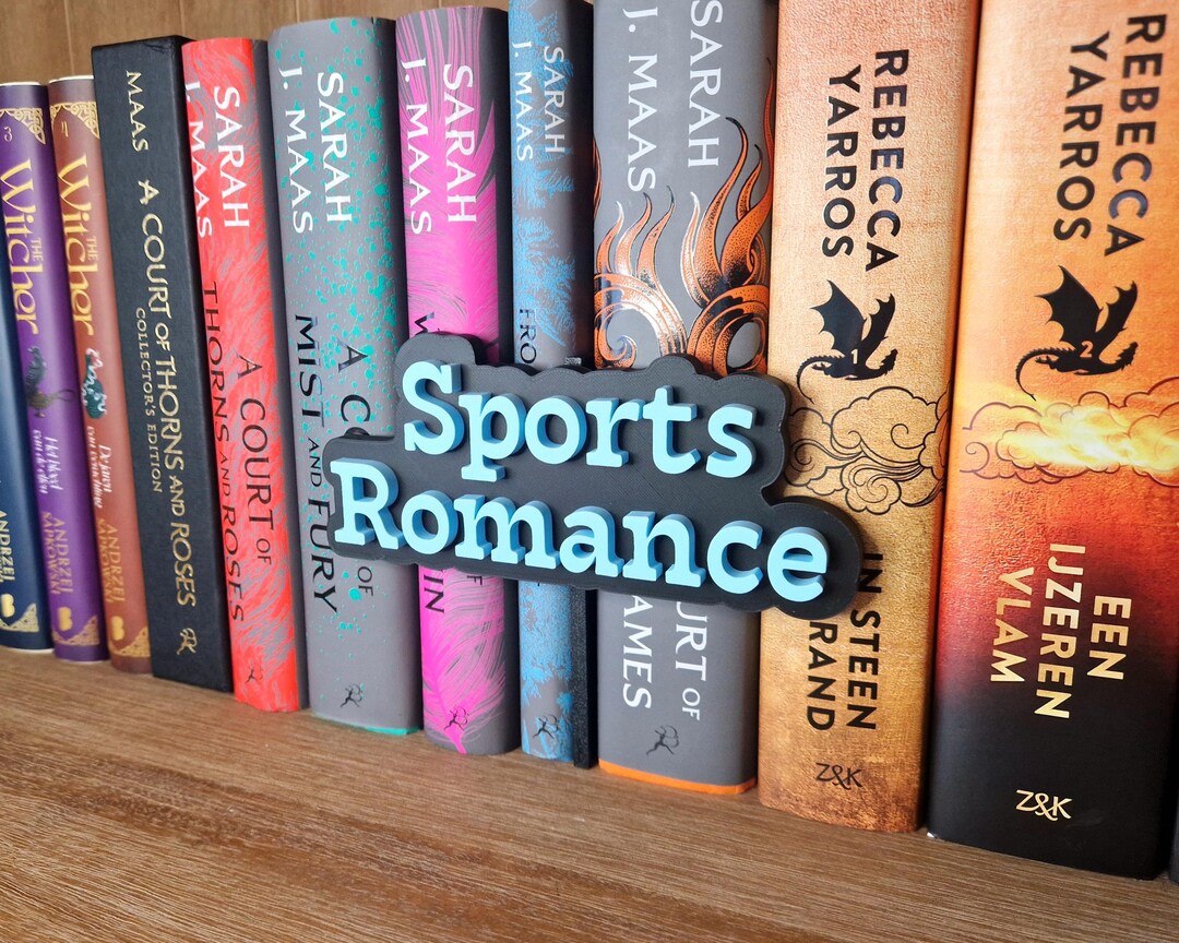 Sports Romance Bookshelf Peek Out Sign - Bookshelf Romantic Decoration ...