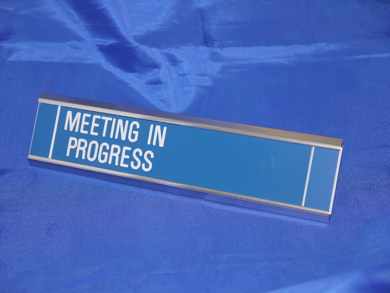 Sliding Sign - Meeting in Progress (or Your Wording) - Etsy