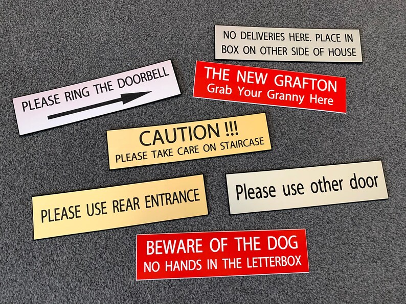 Engraved Name Plate / Door Sign - Custom Made - 8"x2" / 204mm X 51mm - Etsy