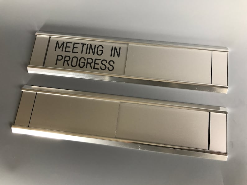 Sliding Sign - Meeting in Progress (or Your Wording) - Etsy