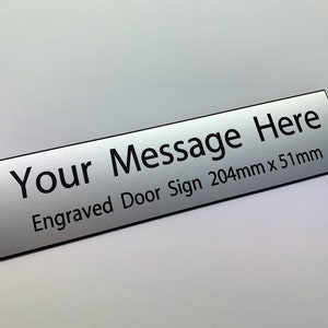 Engraved Name Plate / Door Sign - Custom Made - 8"x2" / 204mm X 51mm - Etsy