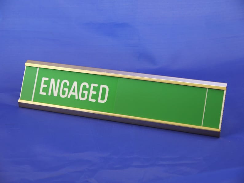 Sliding Sign - Engaged / Vacant (or Your Wording) - Etsy