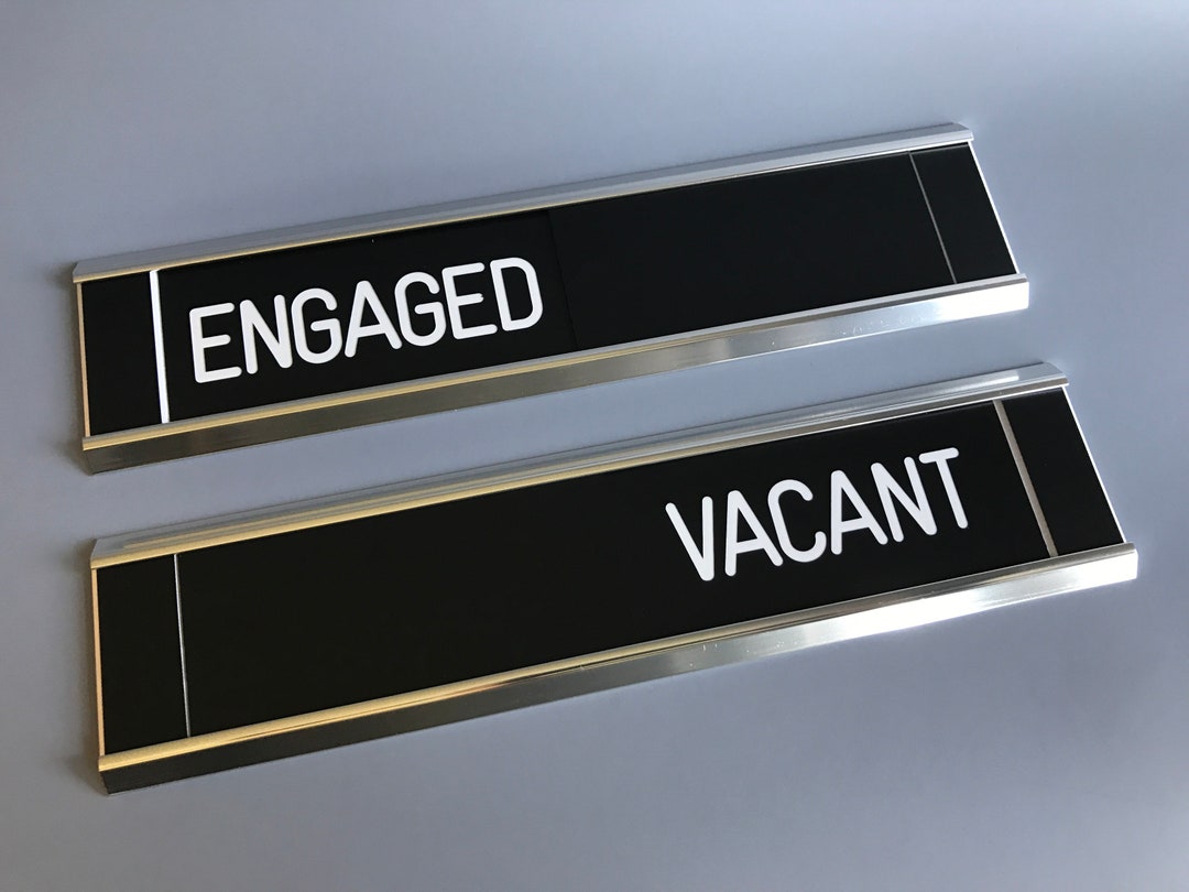 Sliding Sign - Engaged / Vacant (or Your Wording) - Etsy
