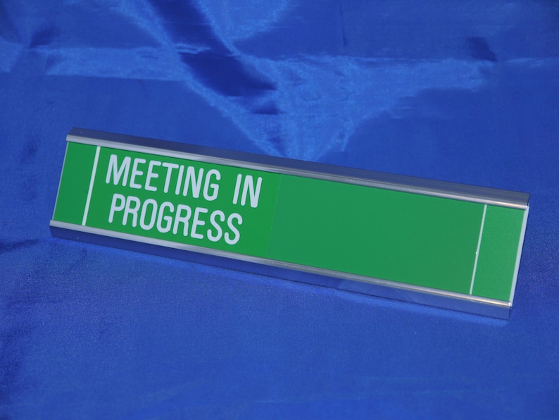 Sliding Sign - Meeting in Progress (or Your Wording) - Etsy