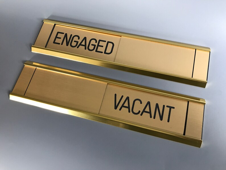 Sliding Sign - Engaged / Vacant (or Your Wording) - Etsy