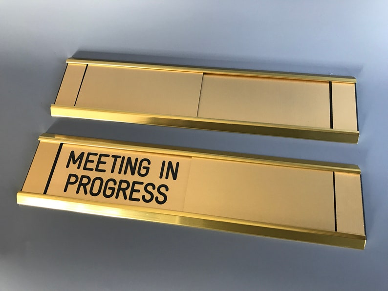 Sliding Sign - Meeting in Progress (or Your Wording) - Etsy