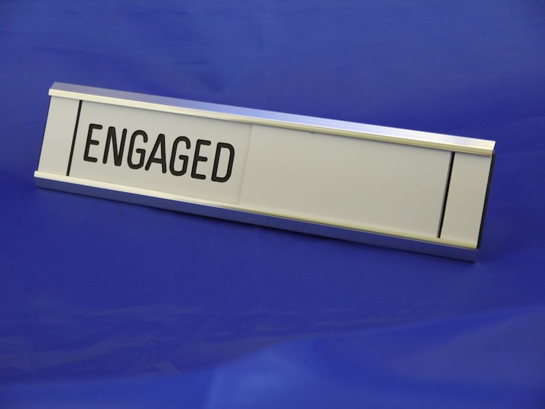Sliding Sign - Engaged / Vacant (or Your Wording) - Etsy