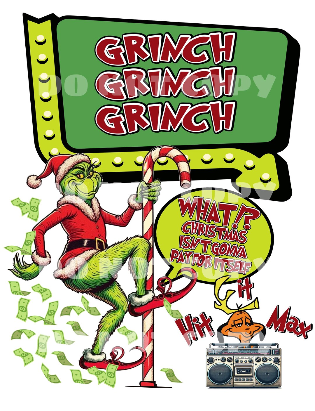 Grin Mean One Club Dancing Only Fan Christmas PNG Download - Etsy
