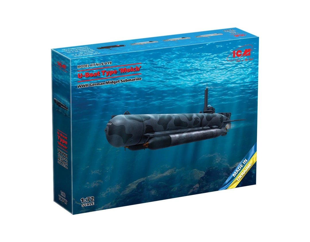 Plastic Model Kit U-boat Type molch, WWII German Midget Submarine Scale ...