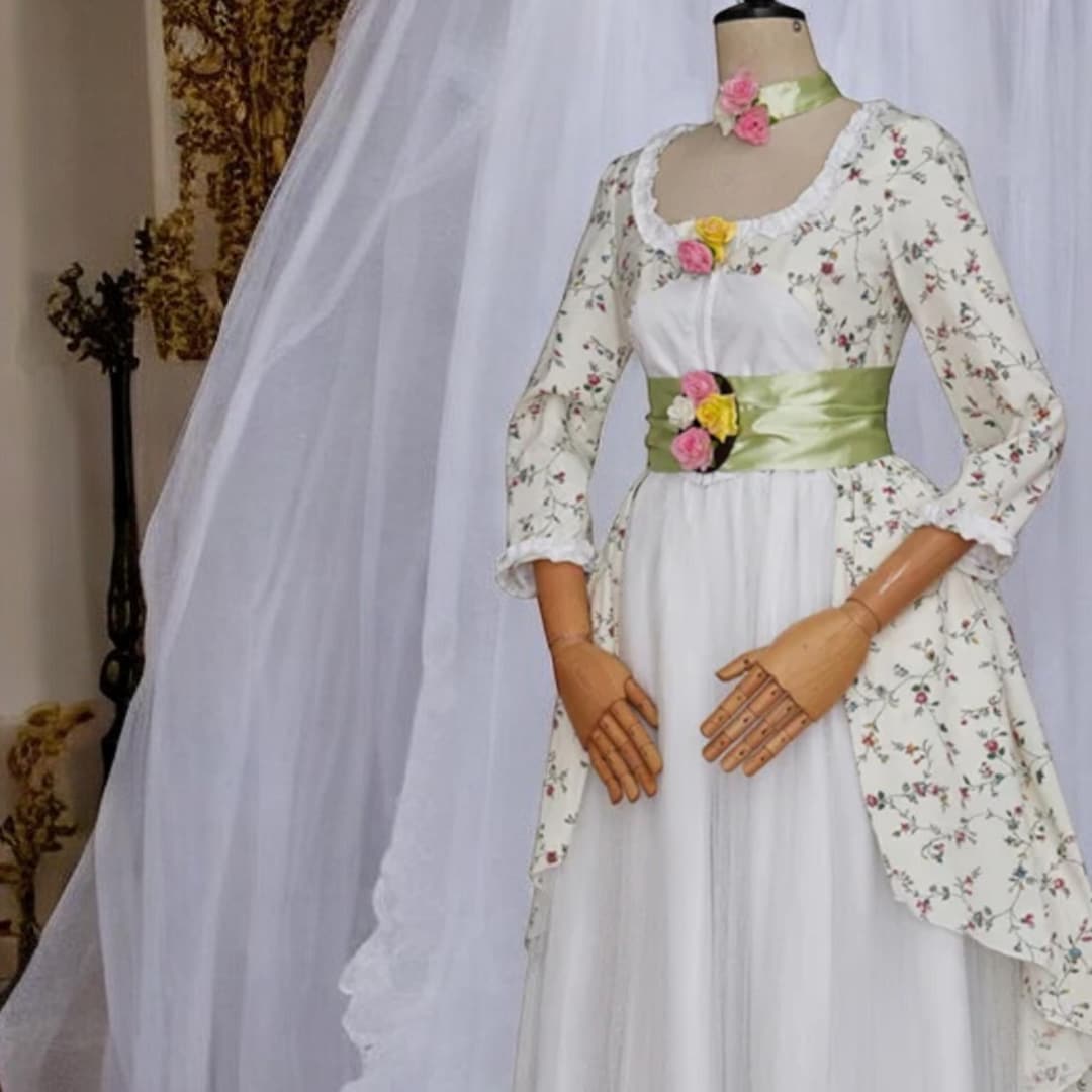Floral Rococo 18th Century Gown for Reenactment, Theatre, Period Events ...