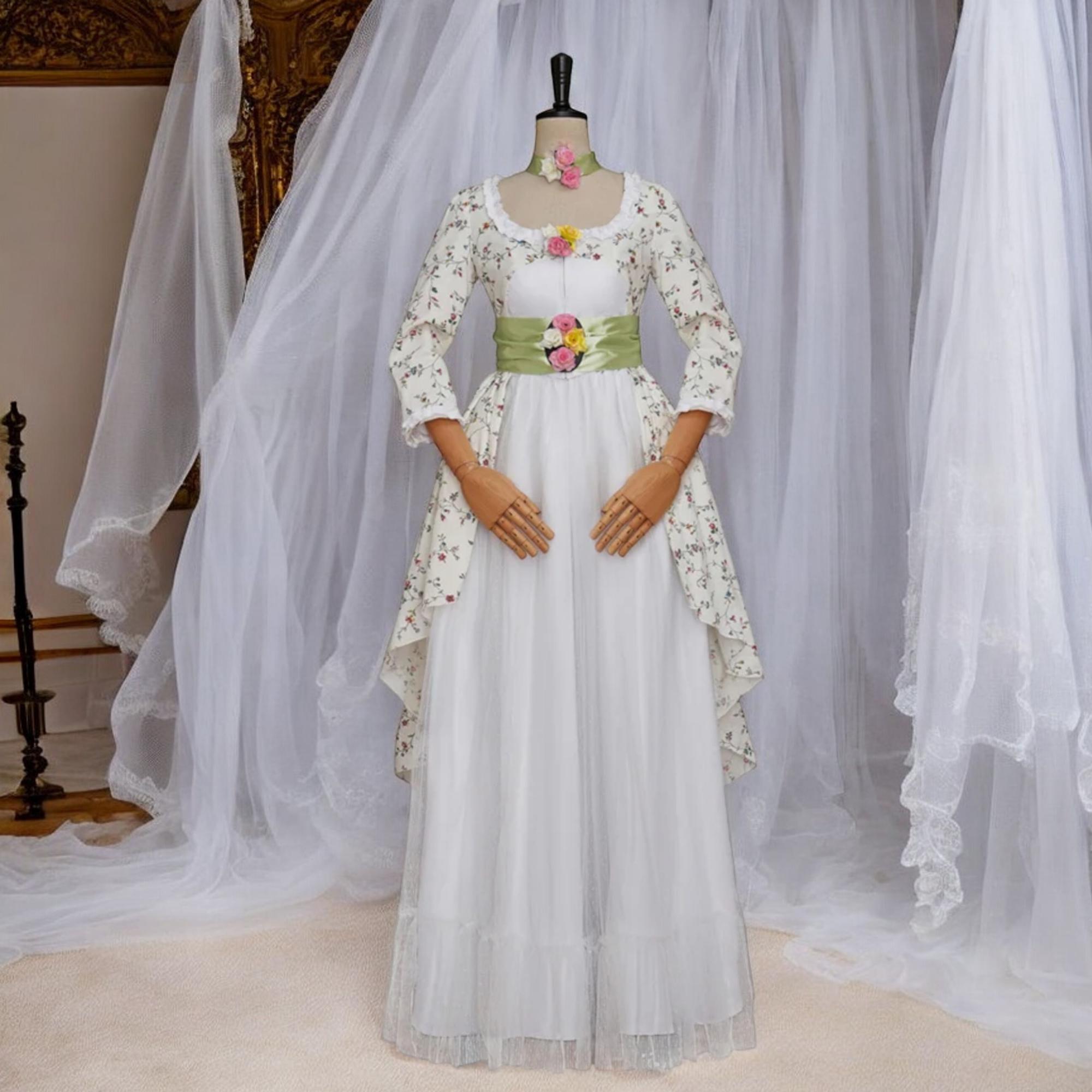 Floral Rococo 18th Century Gown for Reenactment, Theatre, Period Events ...