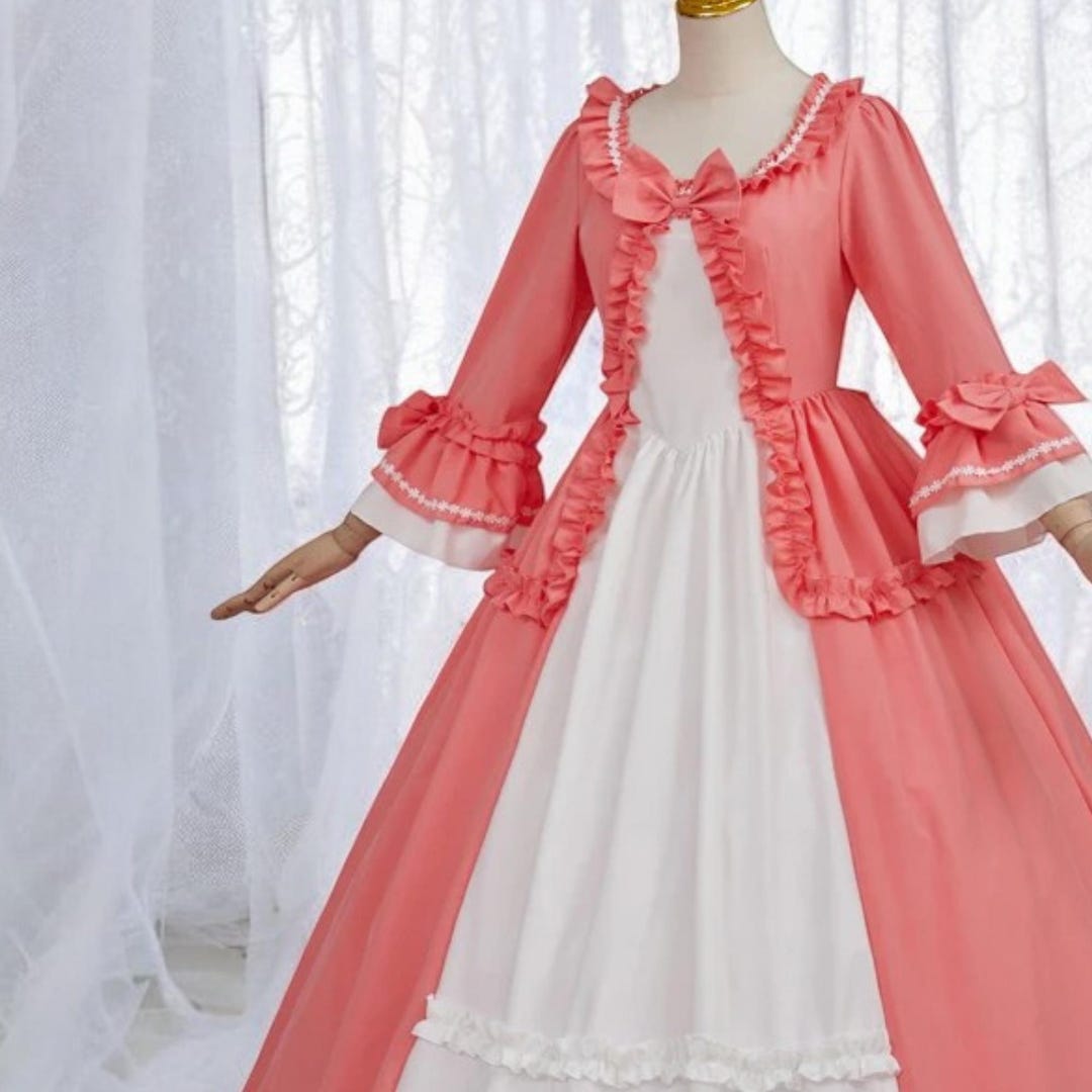 Pink Rococo Costume, 18th Century Gown, Historical Reenactment Dress ...