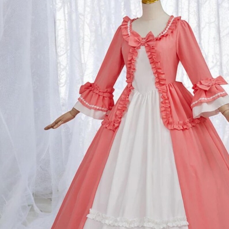 Pink Rococo Costume, 18th Century Gown, Historical Reenactment Dress ...