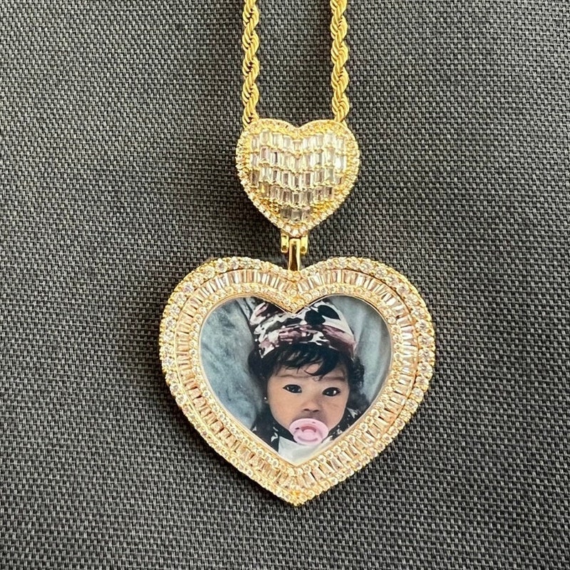 Heart Photo Pendant - Etsy