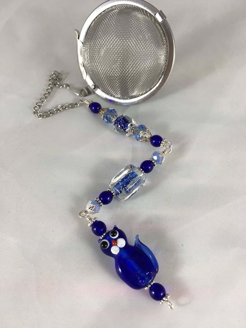 Beaded Tea Infuser, Cat Themed, Tea Infuser, Stainless Metal Loose Tea ...