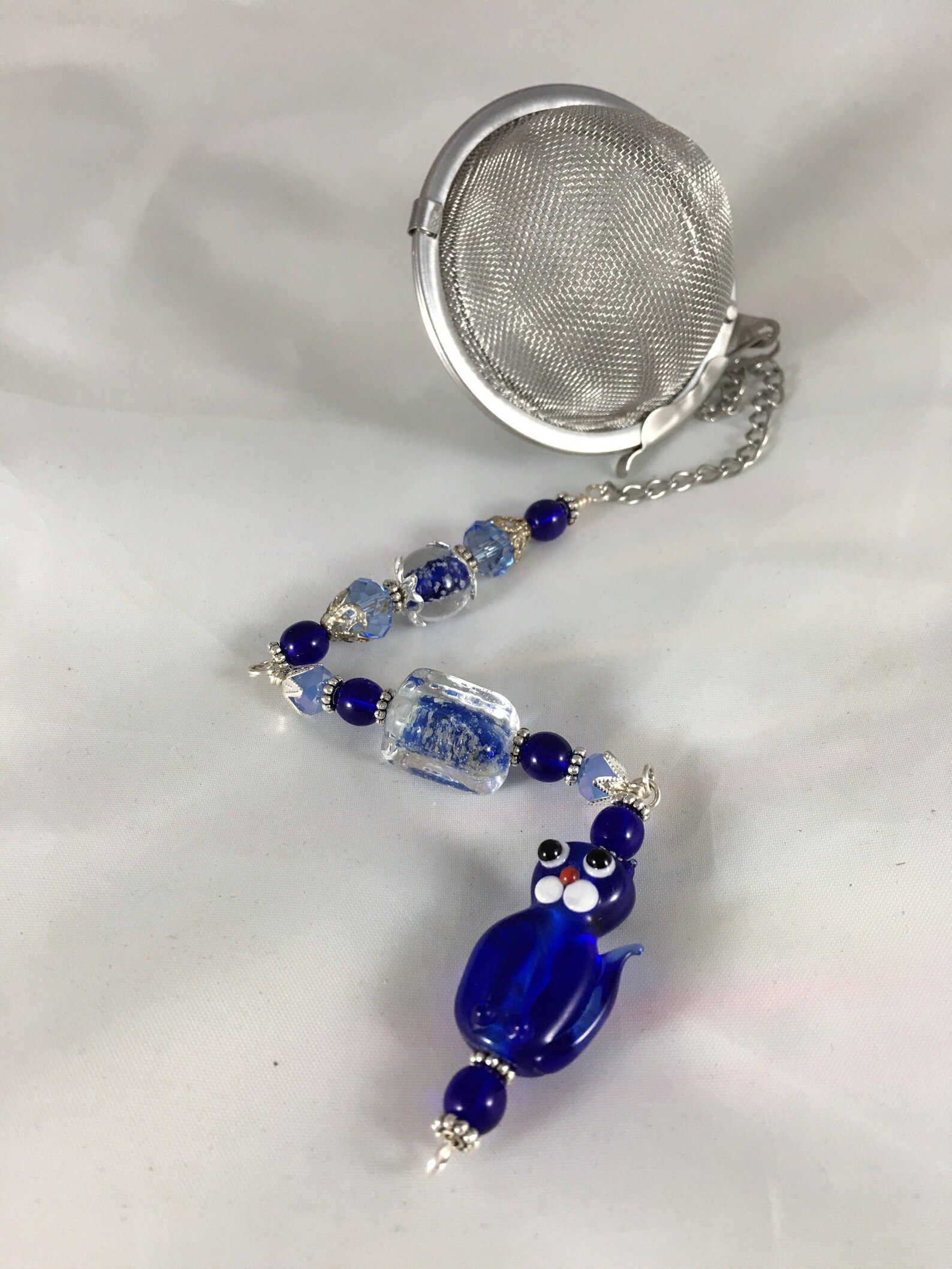 Beaded Tea Infuser, Cat Themed, Tea Infuser, Stainless Metal Loose Tea ...