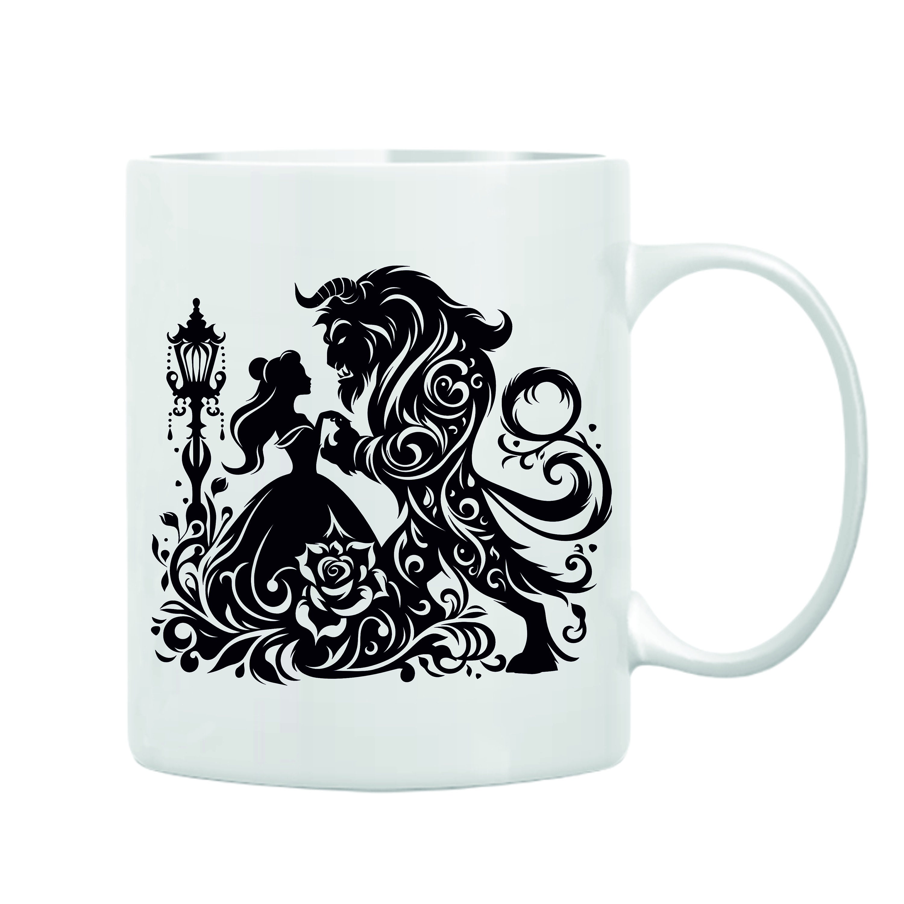 Beauty and the Beast Svg, Enchanted Rose Svg, Mandala Svg, Intricate ...