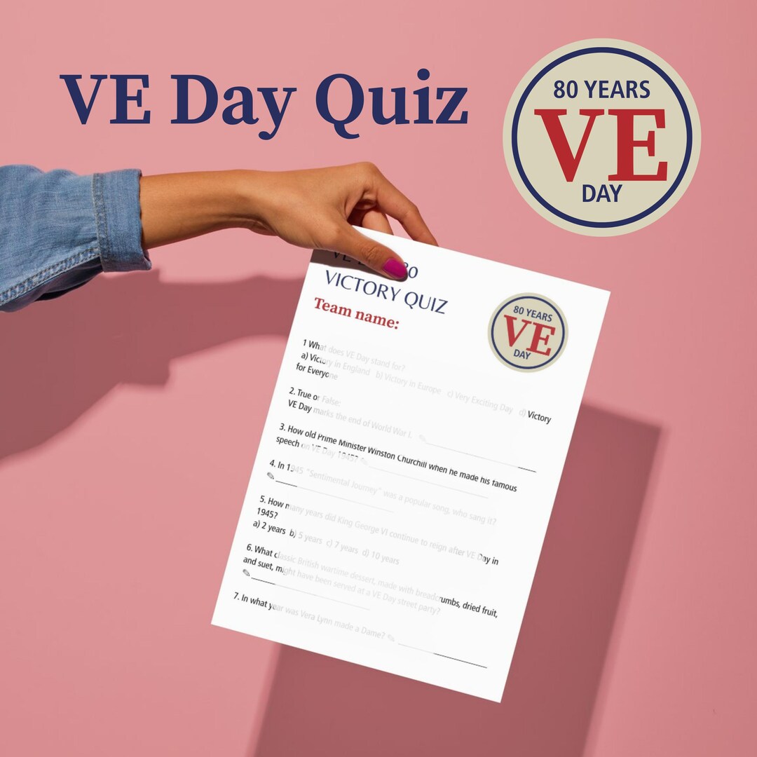 VE Day Quiz Printable | VE Day 80 Trivia Questions & Answers | Instant ...