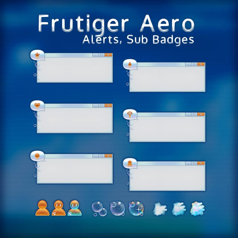 Frutiger Aero Stream Pack | Screens, Overlays, Alerts, Banners, Panels ...
