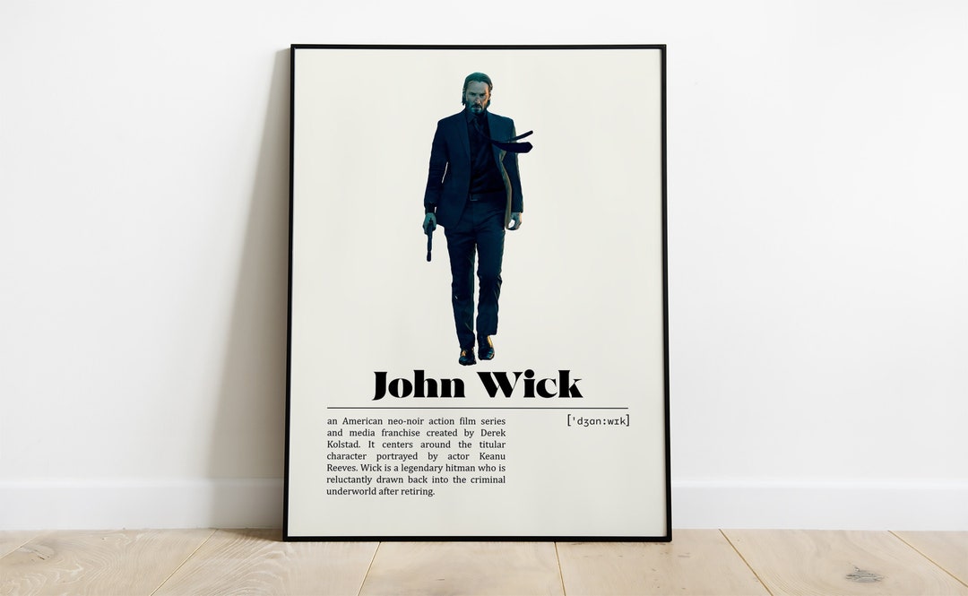 John Wick Chad Stahelski Movie Poster Minimalist Movie Poster Vintage ...