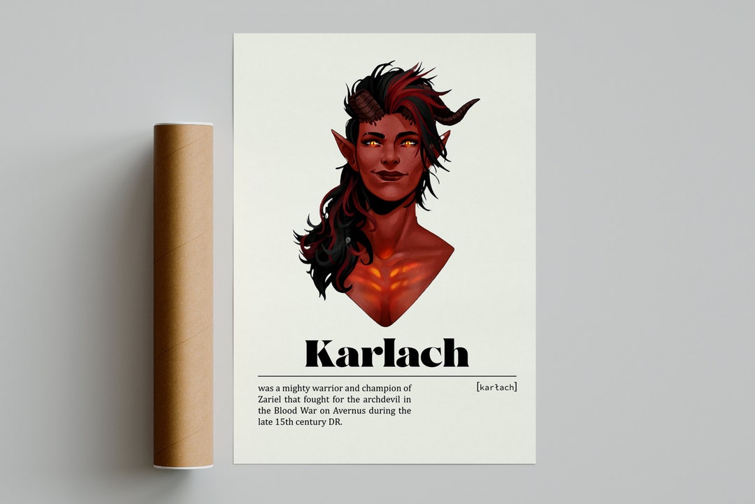 Karlach Baldur's Gate Poster Minimalist Game Vintage Retro Art Print ...