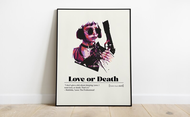 Leon Love or Death Luc Besson Movie Poster Minimalist Movie Poster ...