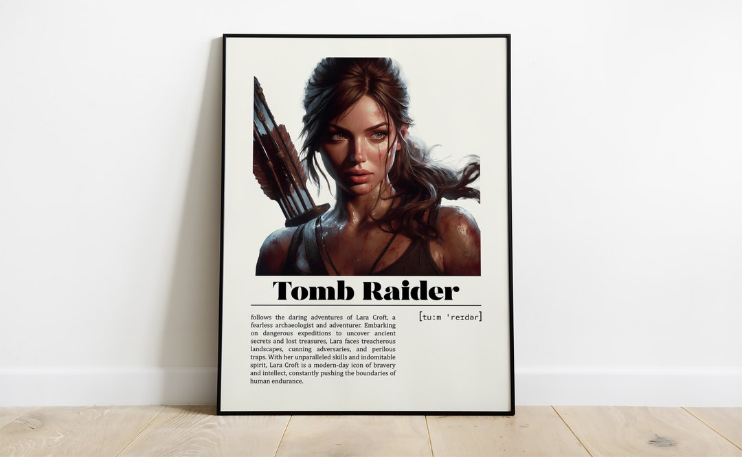 Tomb Raider Poster Minimalist Game Vintage Retro Art Print Custom ...
