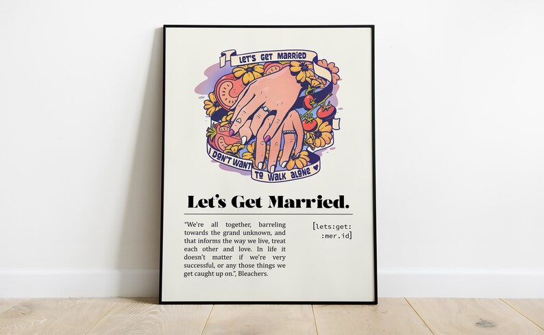 Bleachers Let's Get Married Poster Minimalist Music Poster Vintage ...
