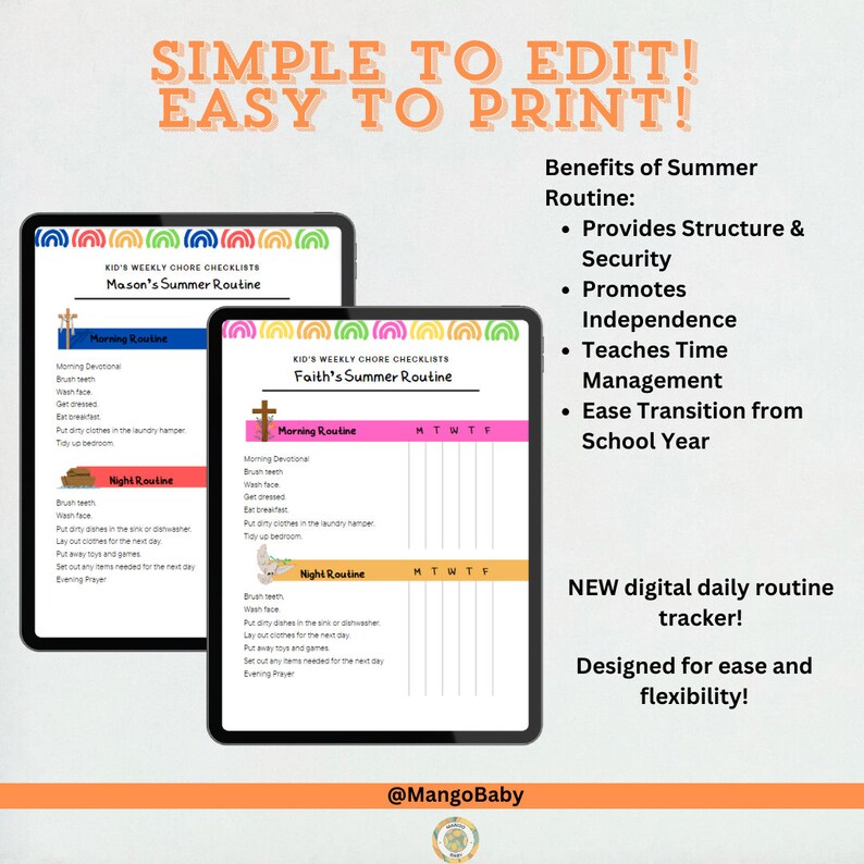 Printable Editable Christian Kids Summer Starter-pack |2024 Summer ...