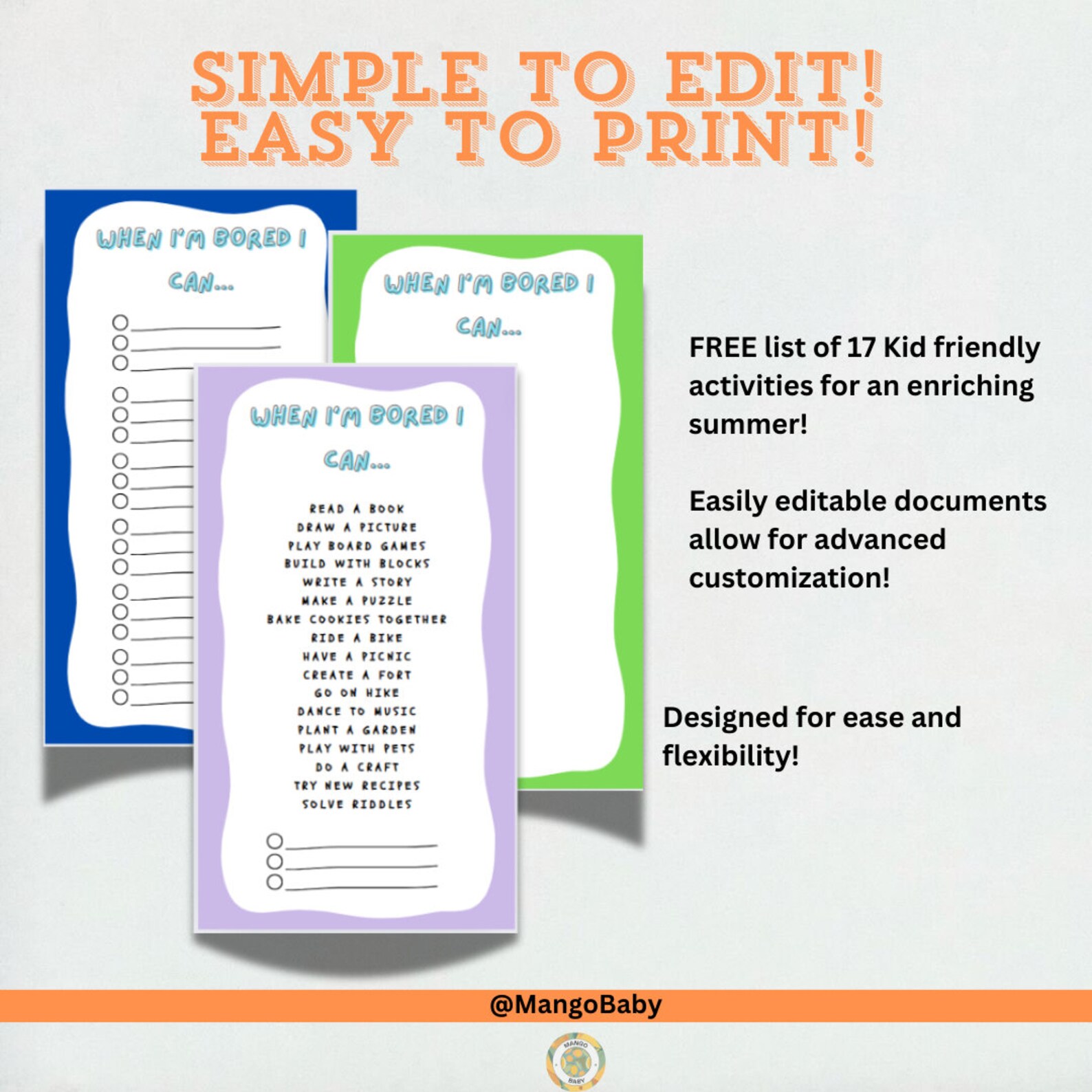 Printable Editable Christian Kids Summer Starter-pack |2024 Summer ...