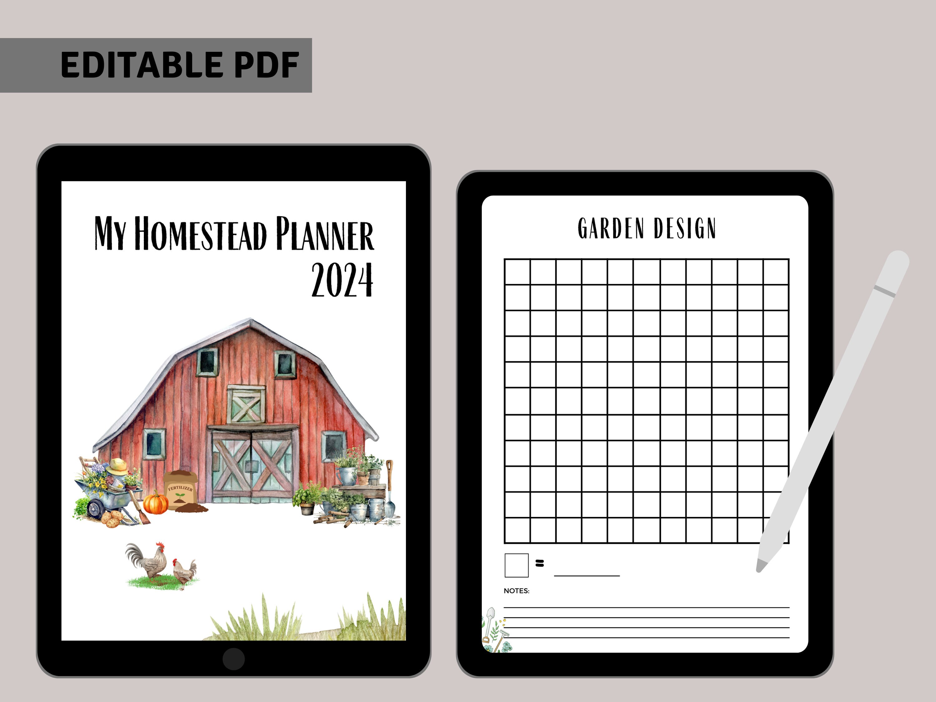 Homestead Planner 2025 Digital Printable Instant Download Farmhouse ...