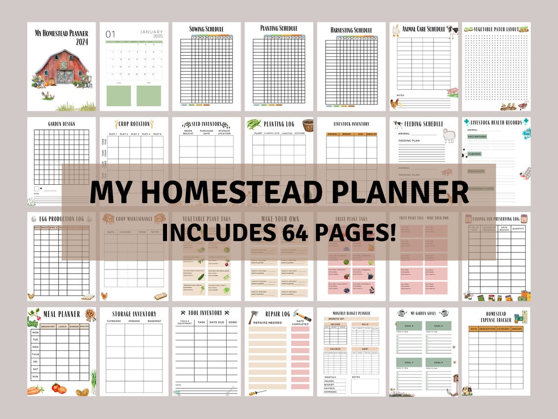 Homestead Planner 2025 | Digital | Printable | Instant Download ...