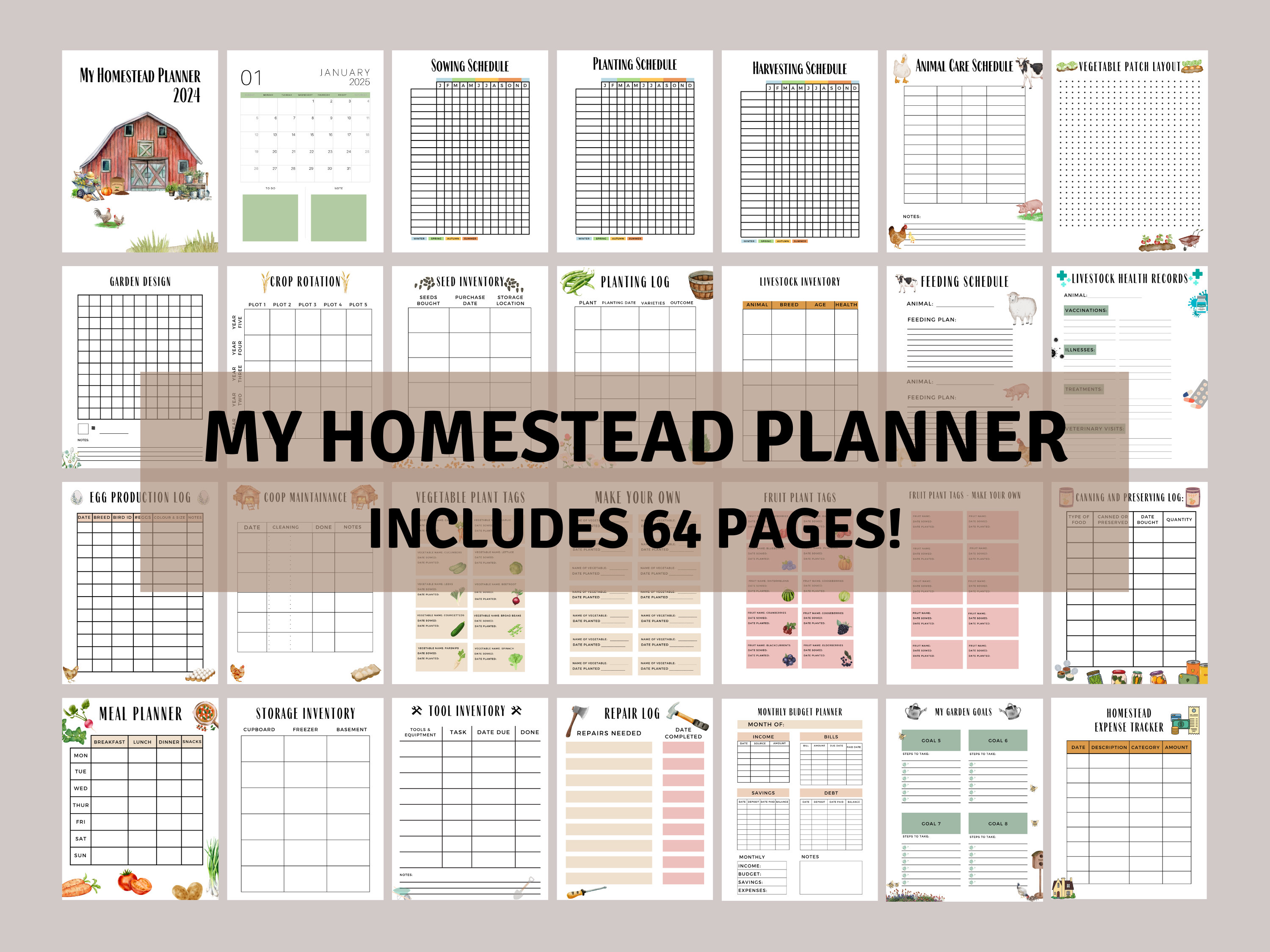 Homestead Planner 2025 | Digital | Printable | Instant Download ...
