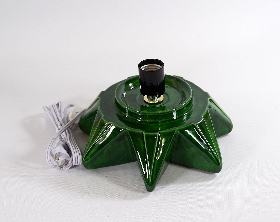 Replacement Ceramic Christmas Tree Base Atlantic Star Green Made to ...