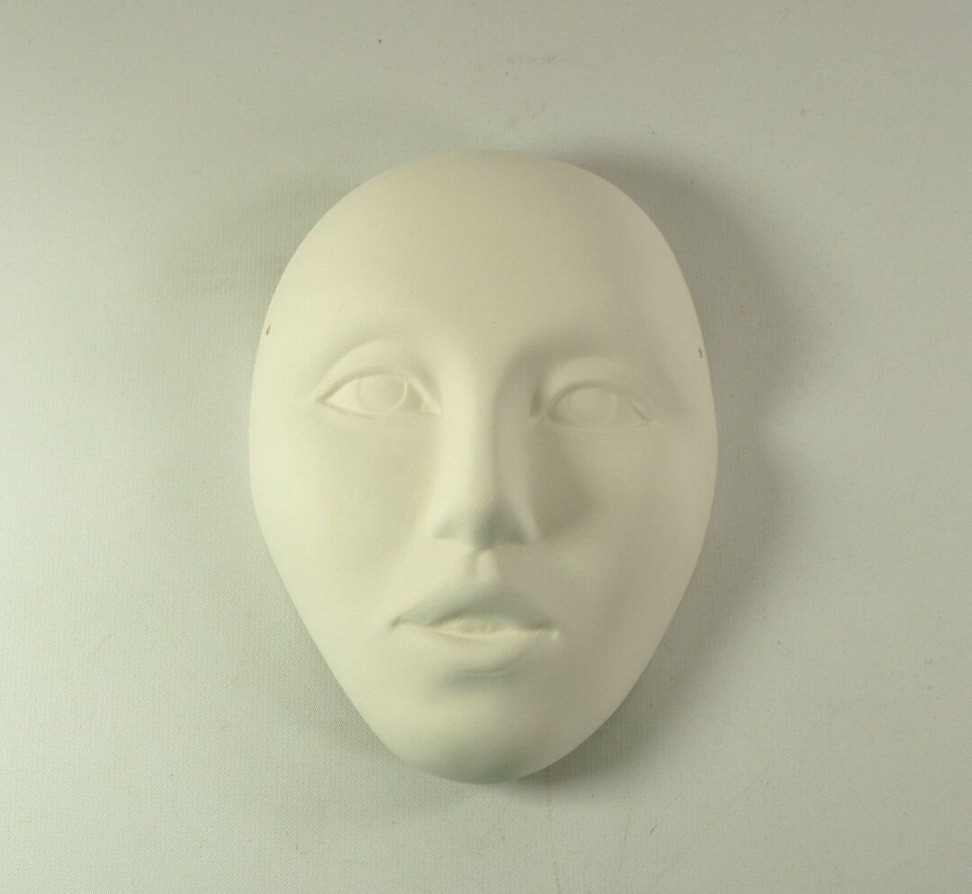 Pottery Face Ceramic Bisque Mask Open Mouth U Paint Preorder - Etsy