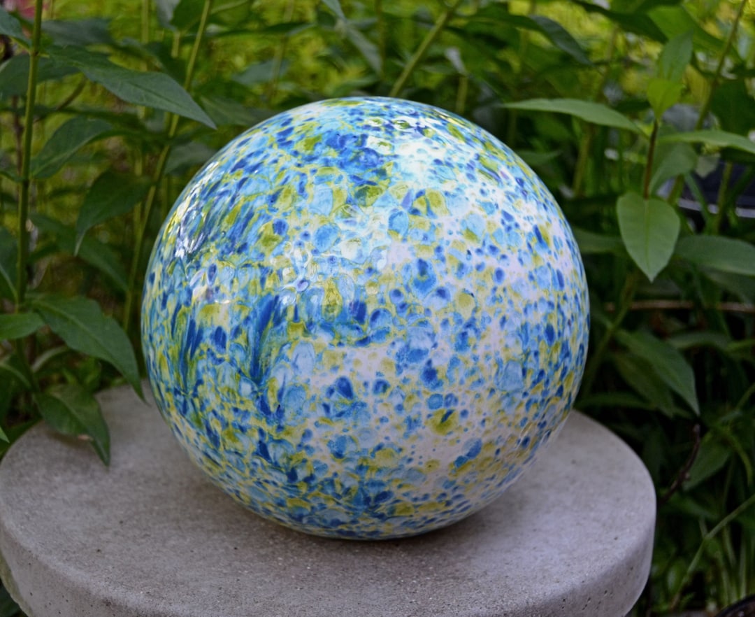 Ceramic Gazing Ball 8 Inch Preorder 3 Weeks - Etsy