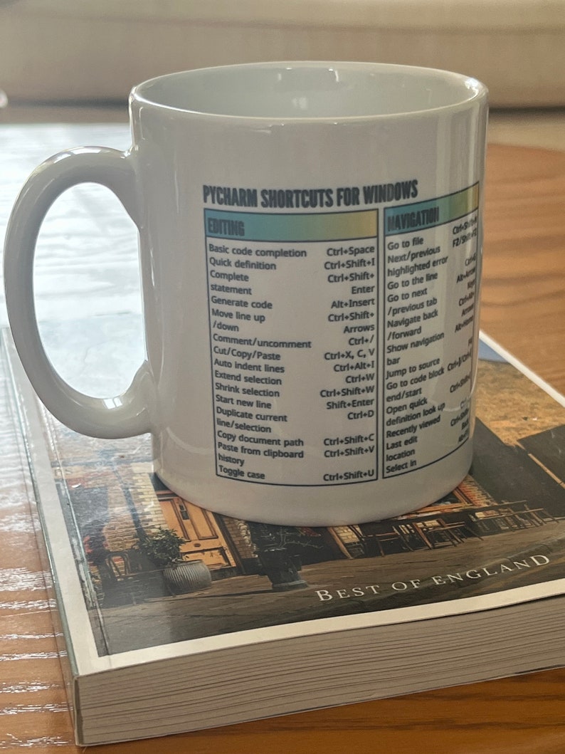 Pycharm Shortcut Cup for Windows | Pycharm Cheat Sheet | Ceramic ...