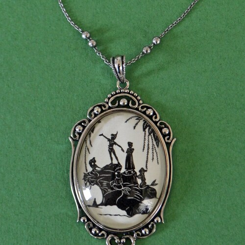 PETER PAN and the MERMAIDS Necklace Pendant on Chain - Etsy