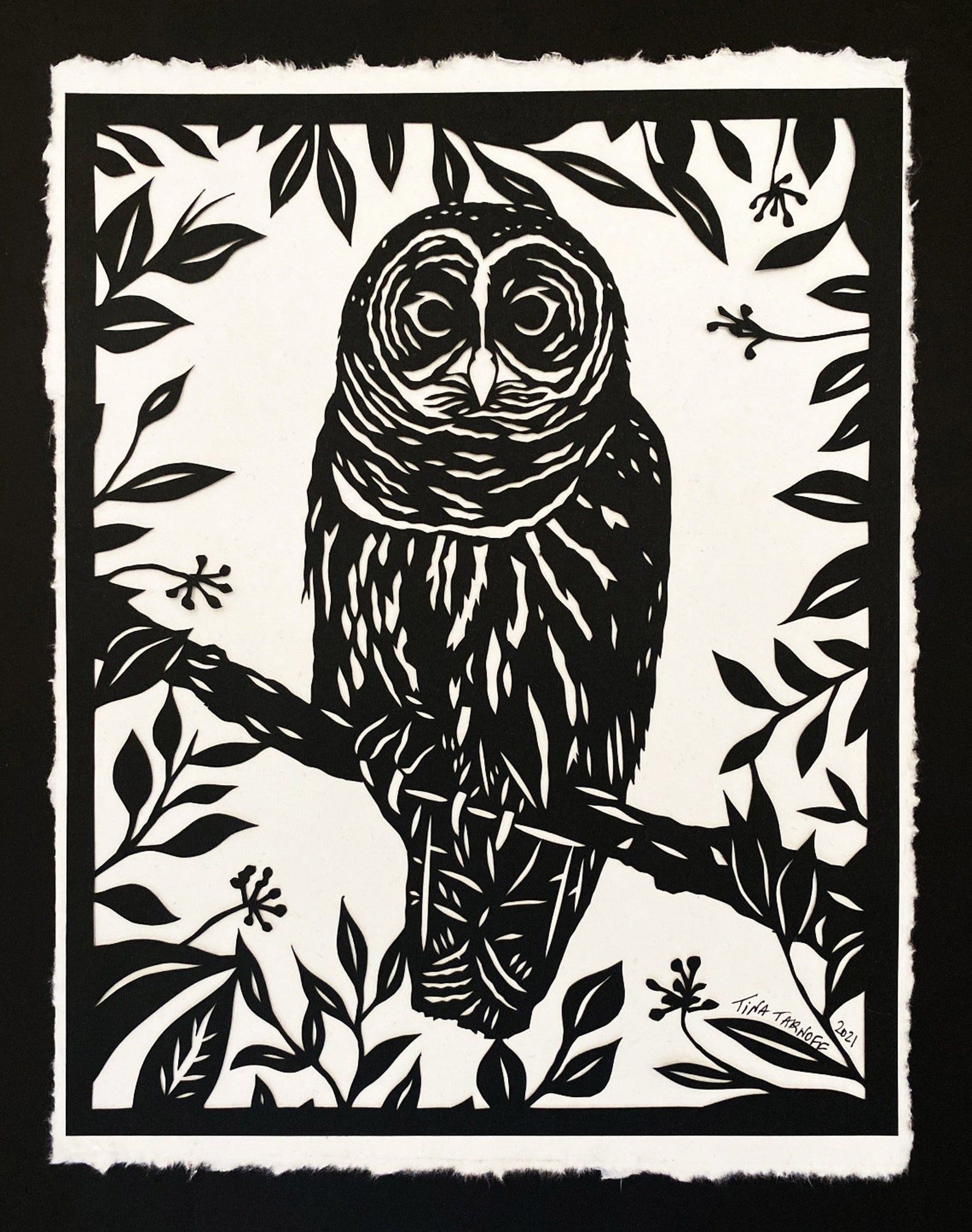 BARN OWL Papercut Hand-cut Silhouette - Etsy