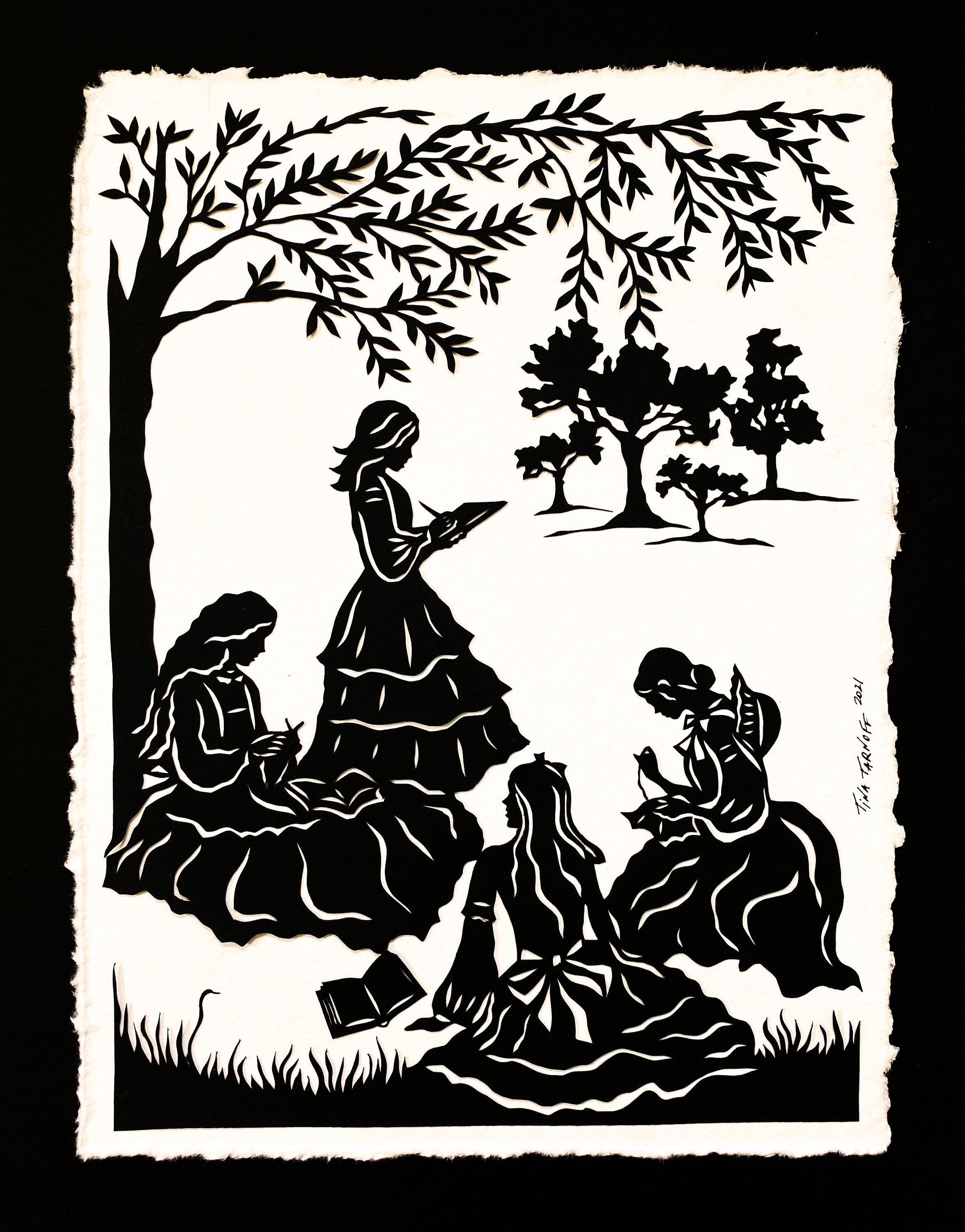 LITTLE WOMEN Papercut - Hand-cut Silhouette - Etsy